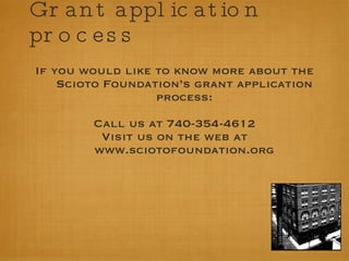 Scioto Foundation | PPT