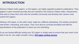 SCI Paper Writing Services In UK.pptx