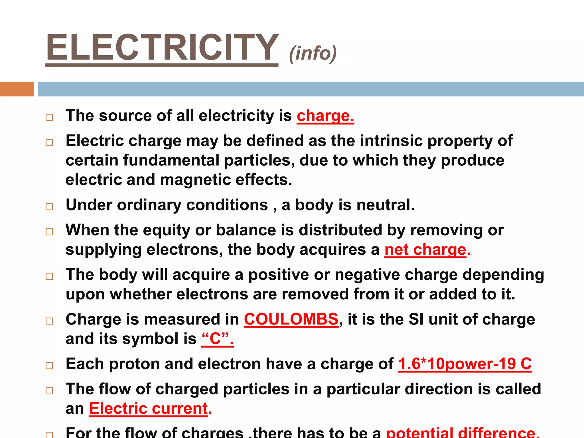 ELECTRICITY CBSE CLASS 10 | PPTX