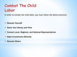 Child Labor an Illegal Act: Cut the Issue from Roots | PPTX