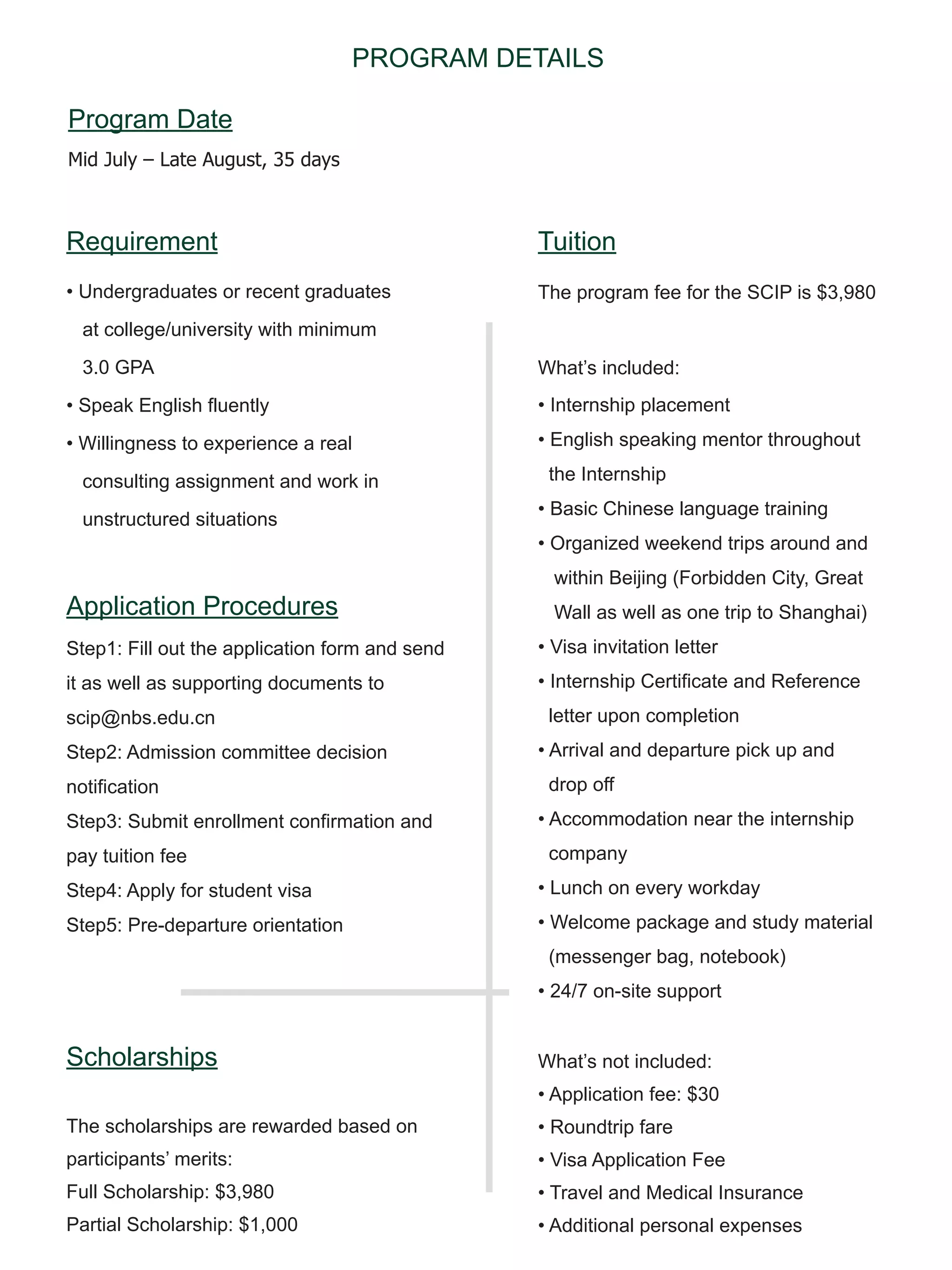Scip program brochure | PDF