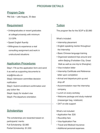 Scip program brochure | PDF
