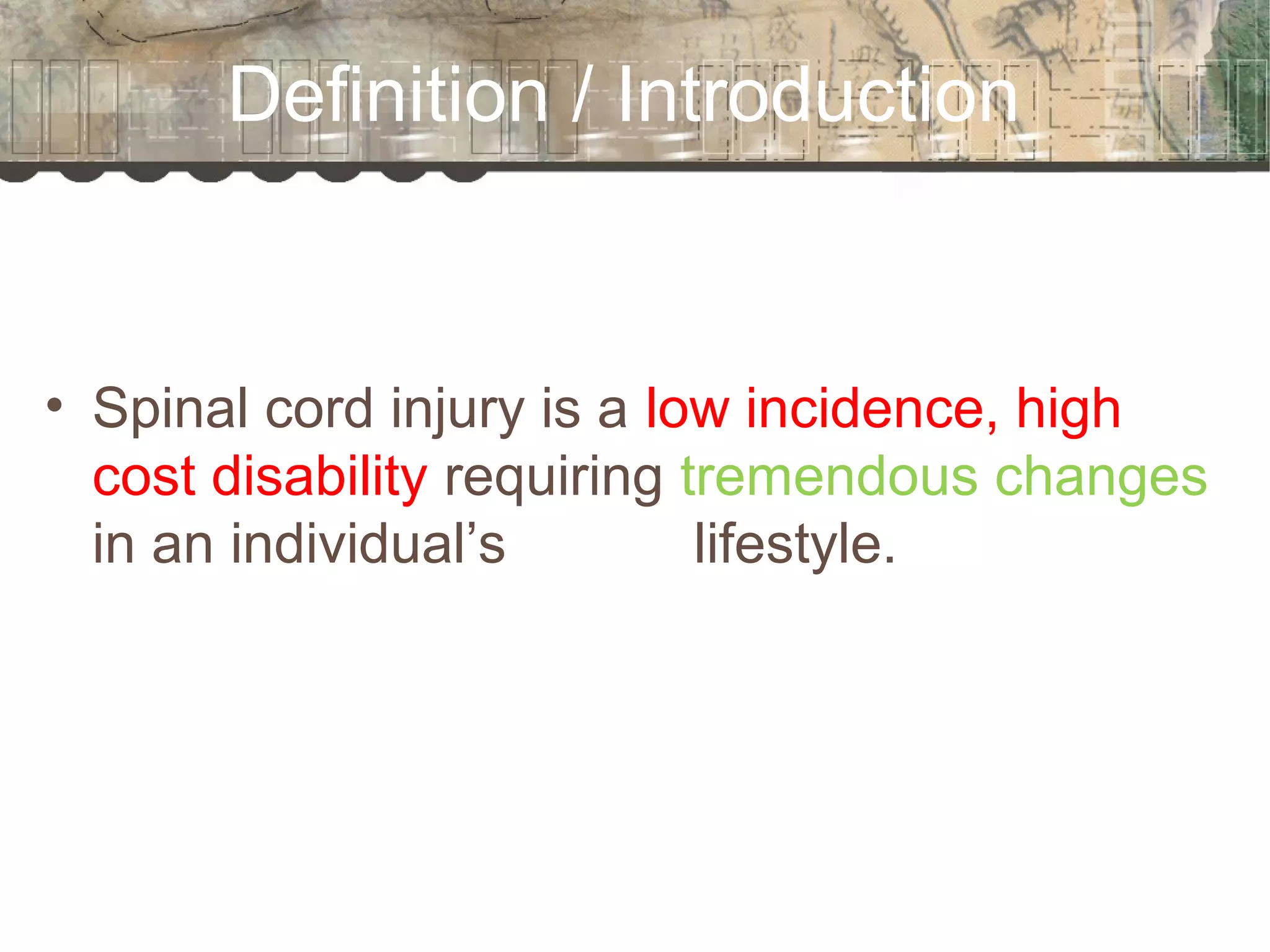 Spinal cord injury | PPT