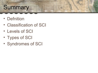 Spinal cord injury | PPT