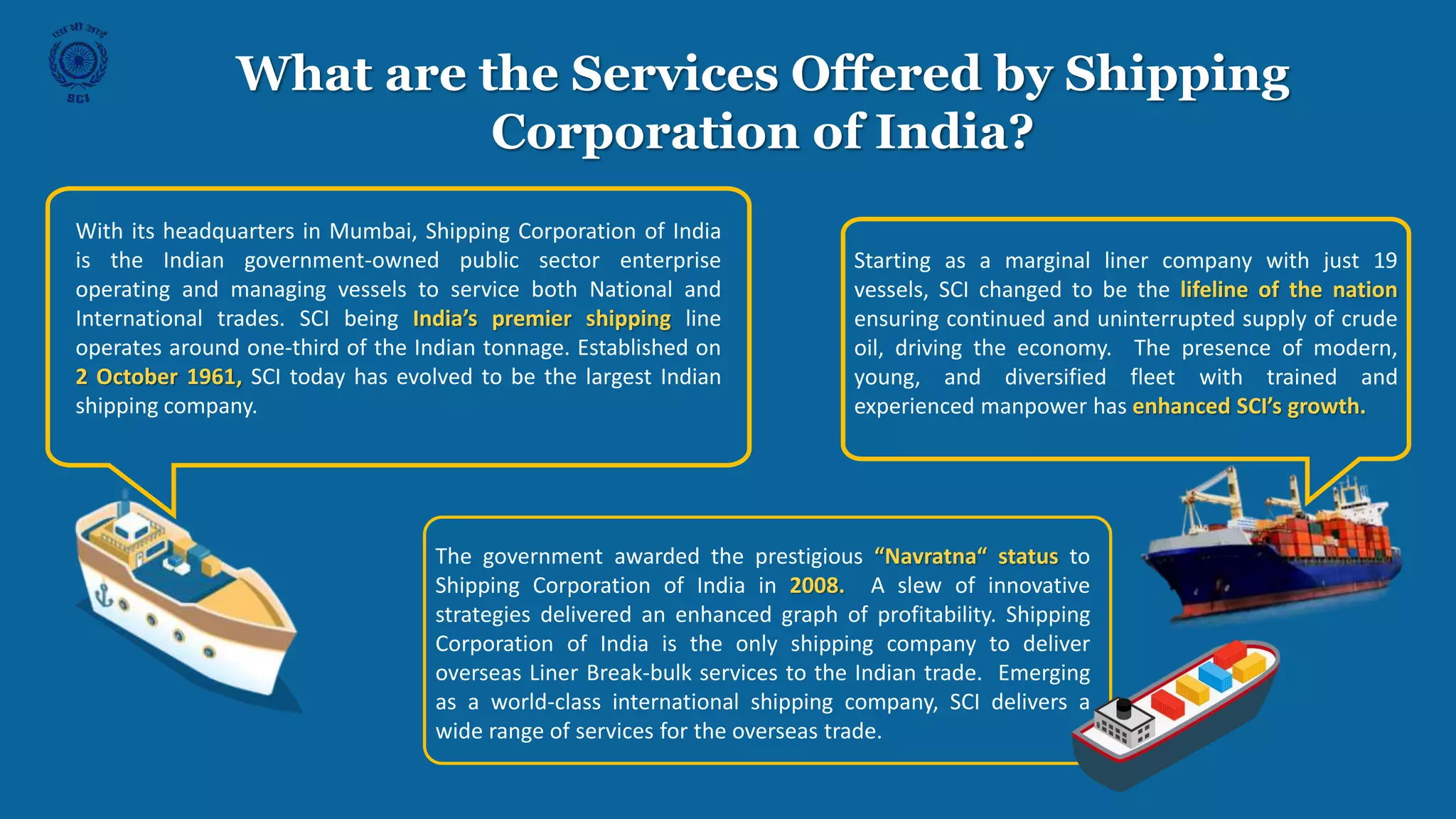 Shipping Corporation of India | PPTX