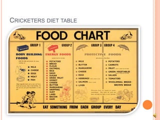 perfect diet for cricketers | PPTX