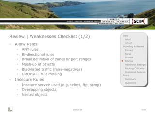 Firewall Rule Review and Modelling | PPTX