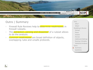 Firewall Rule Review and Modelling | PPTX