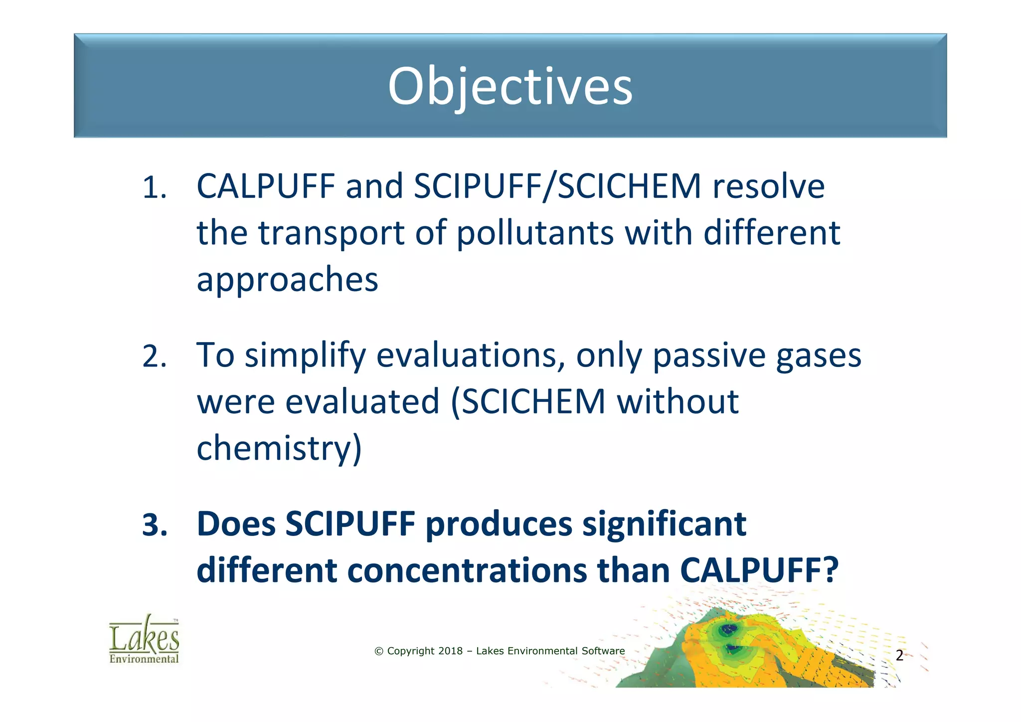The New SCIPUFF Air Dispersion Model, with Comparison against CALPUFF | PDF