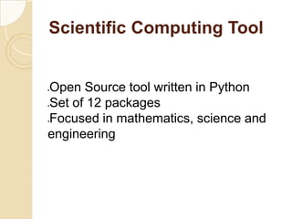 SciPy - Scientific Computing Tool | PPTX