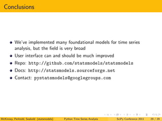 Scipy 2011 Time Series Analysis in Python | PPT