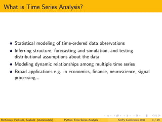 Scipy 2011 Time Series Analysis in Python | PPT