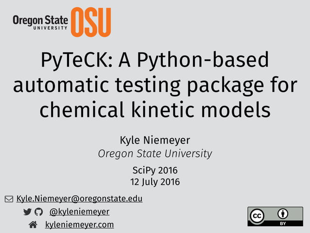 PyTeCK: A Python-based automatic testing package for chemical kinetic ...
