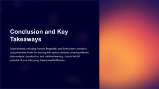 Scipy Libraries to Work with Various Datasets.pptx