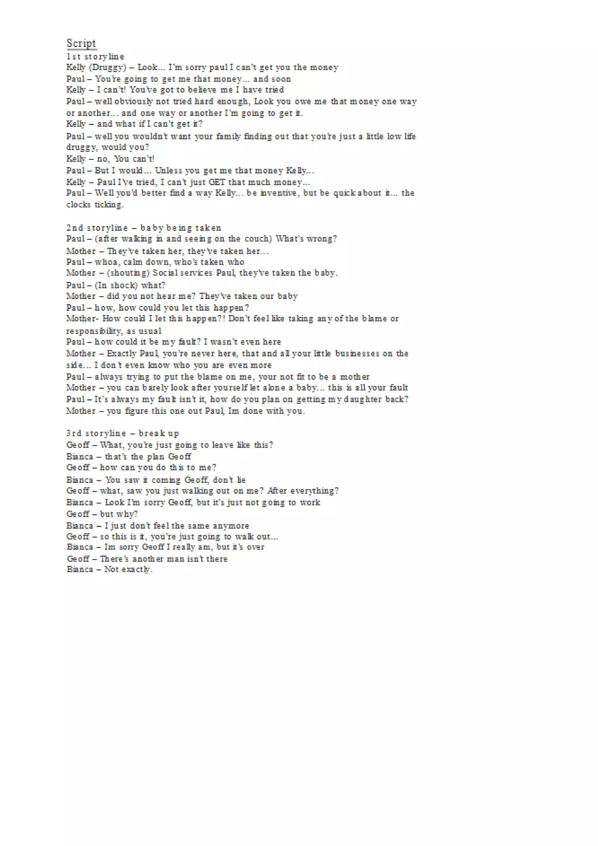 Script for thr trailer | DOCX