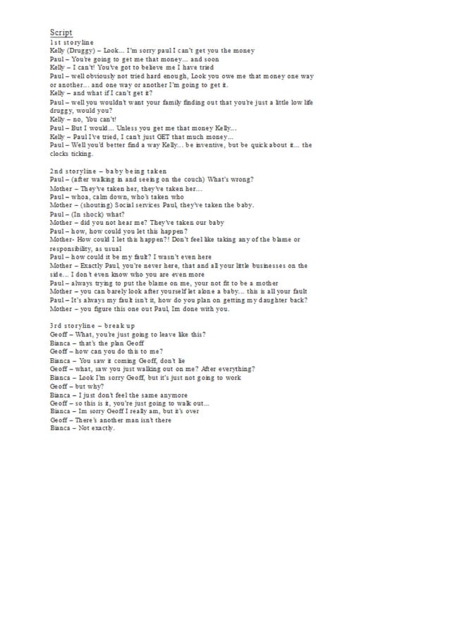 Script for thr trailer | DOCX