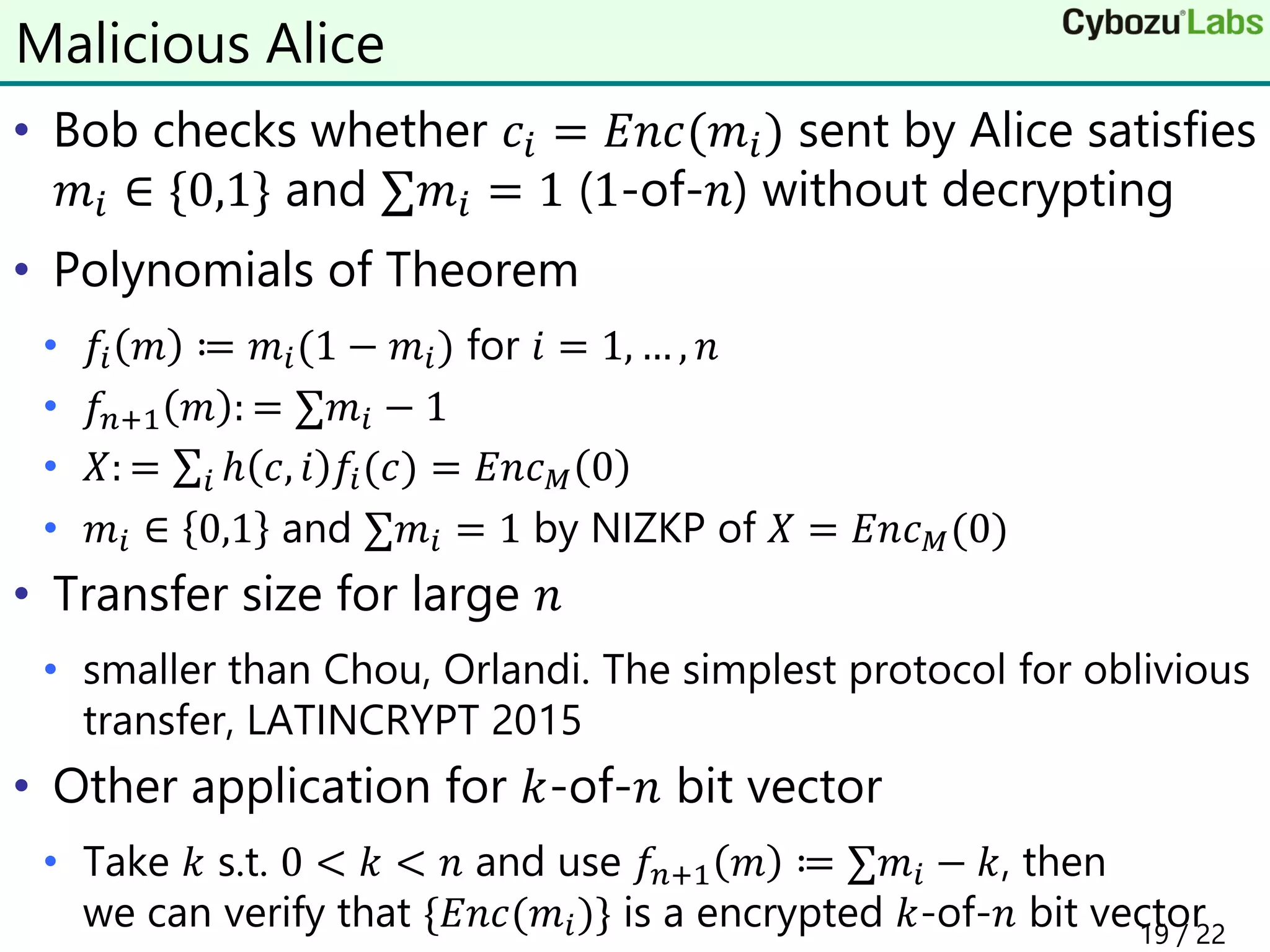 A compact zero knowledge proof to restrict message space in homomorphic ...