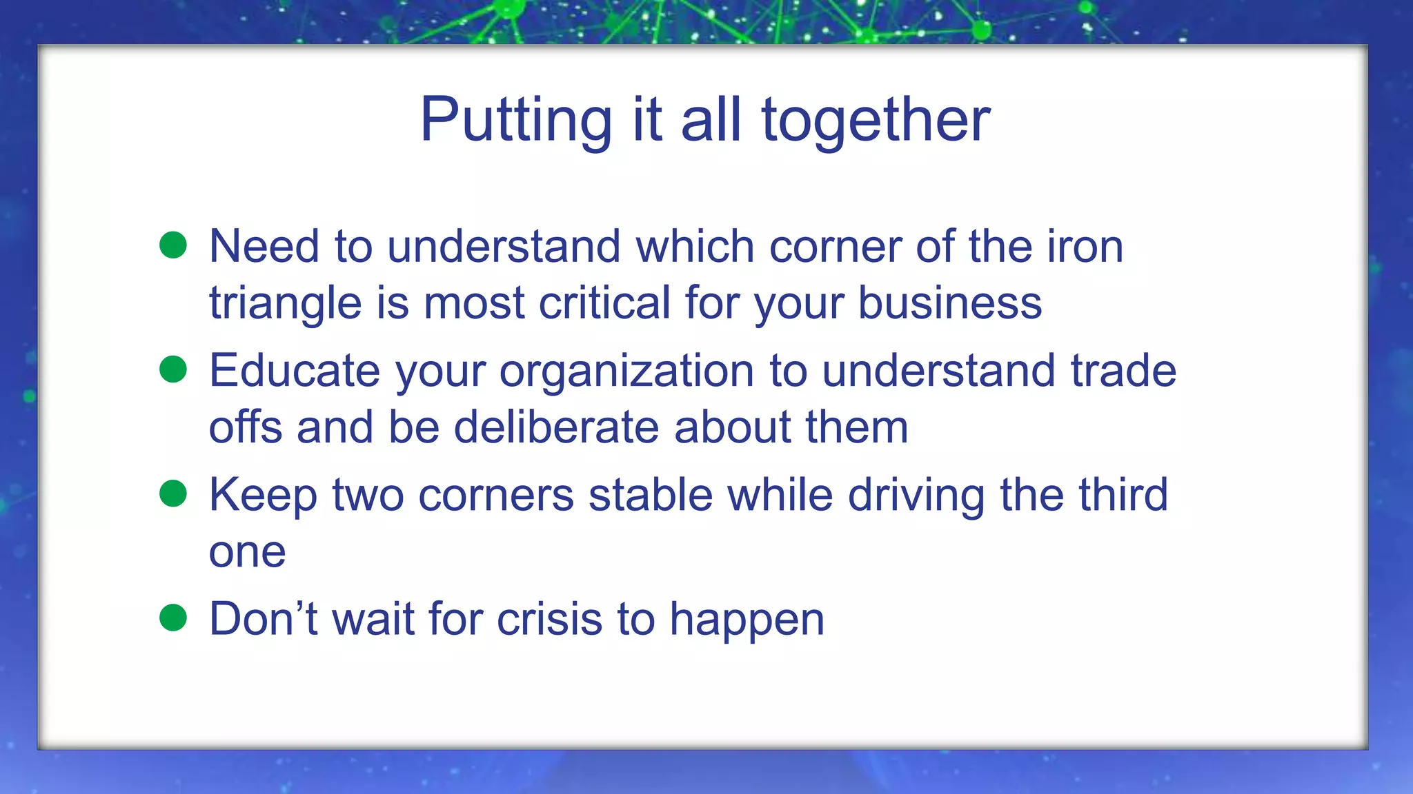 Managing the Iron Triangle | PPTX