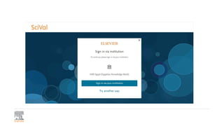 SciVal presentation | PDF