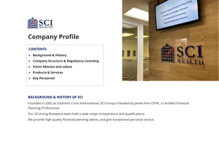 SCI Wealth - Company Profile | PDF