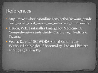 SCIWORA Power Point | PPTX