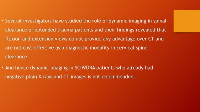 Spinal cord injury without radiographic abnormalities (SCIWORA) | PPT