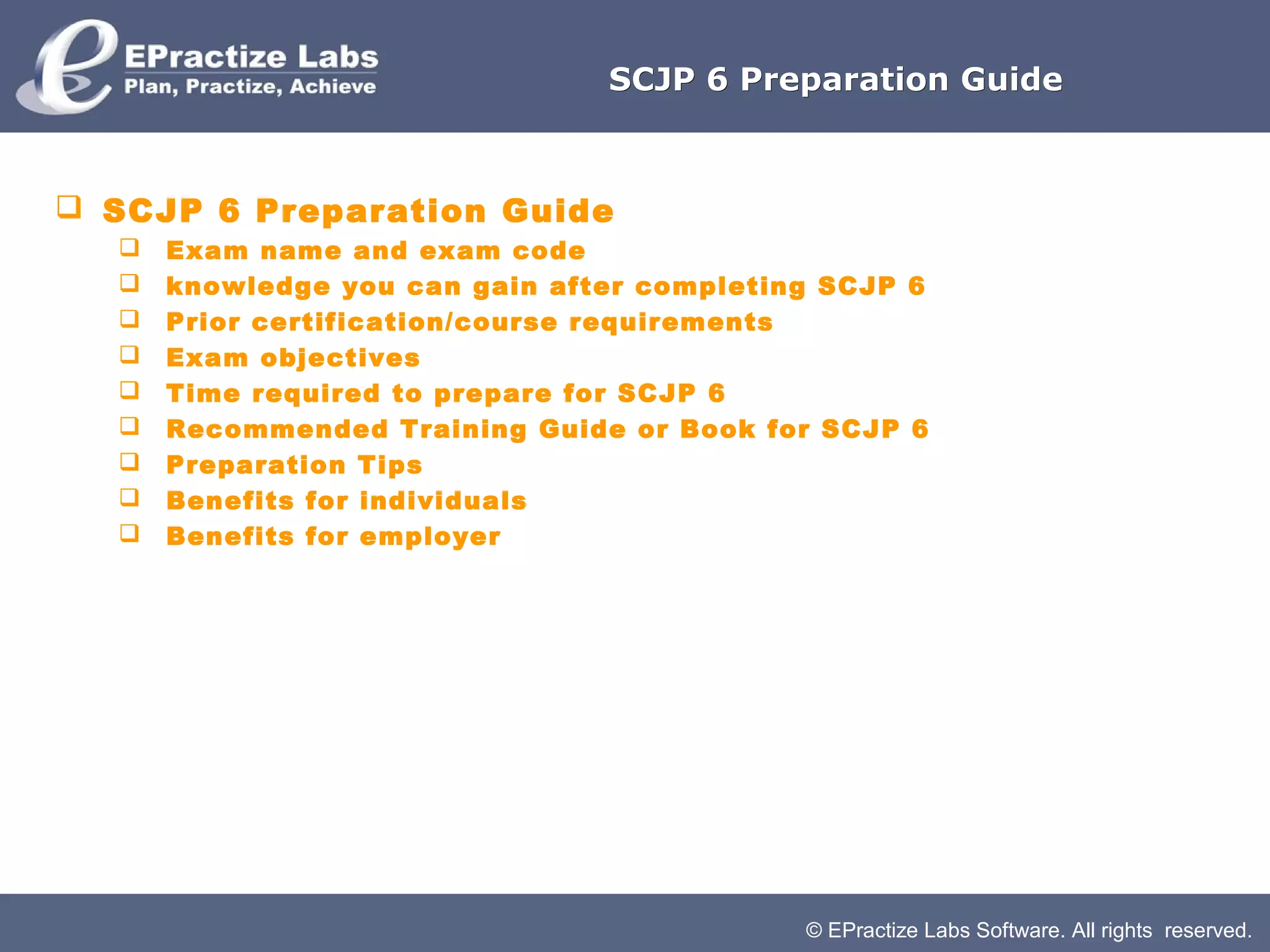 scjp 6 preparation guide | PPT