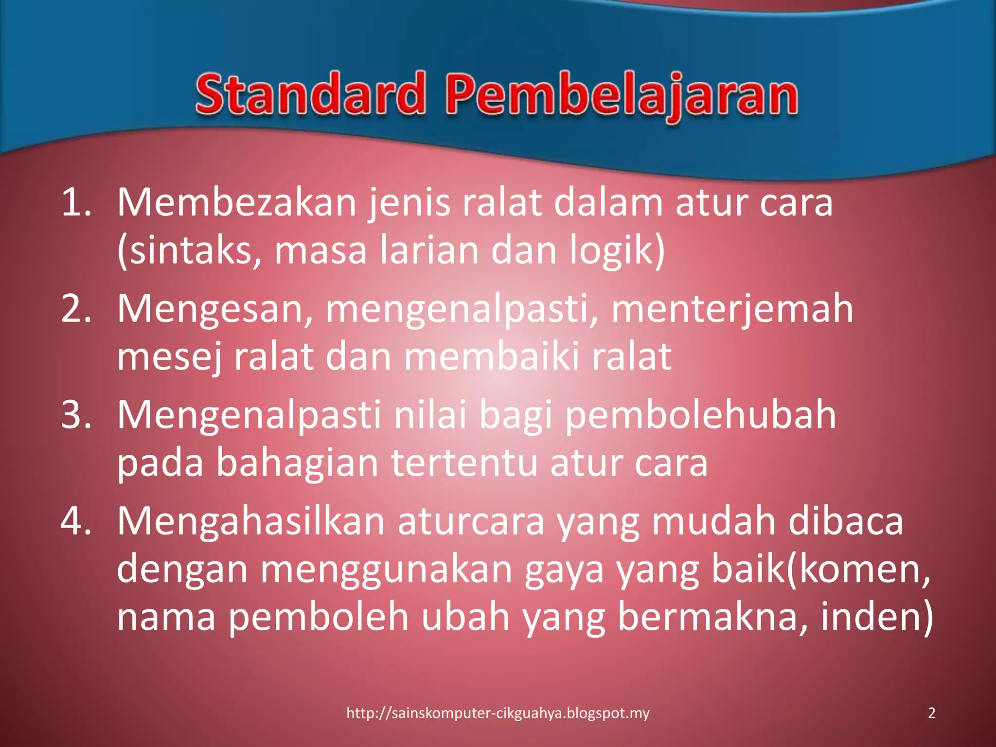 SAINS KOMPUTER - AMALAN TERBAIK PENGATURCARAAN | PPTX