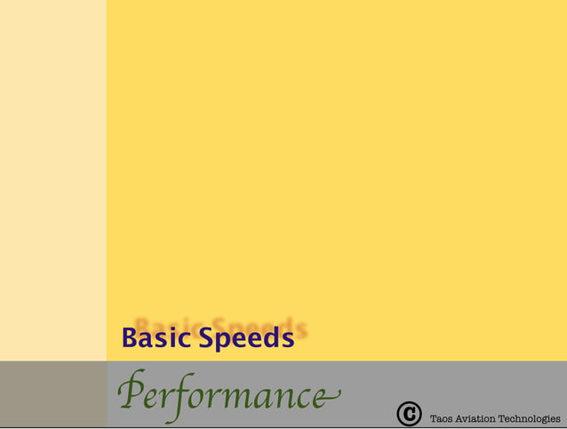 Basic Speeds: Aircraft Performance(1) | PPT