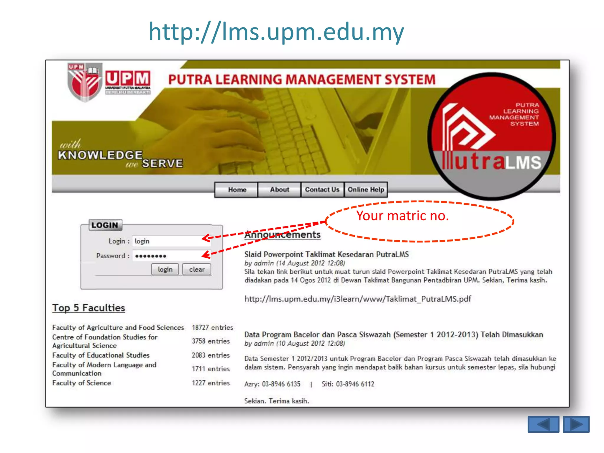About SCL, PutraLMS and Teaching Assessment | PPTX