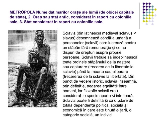 Sclavia o nedreptate crunta a colonialismului in sec | PPT