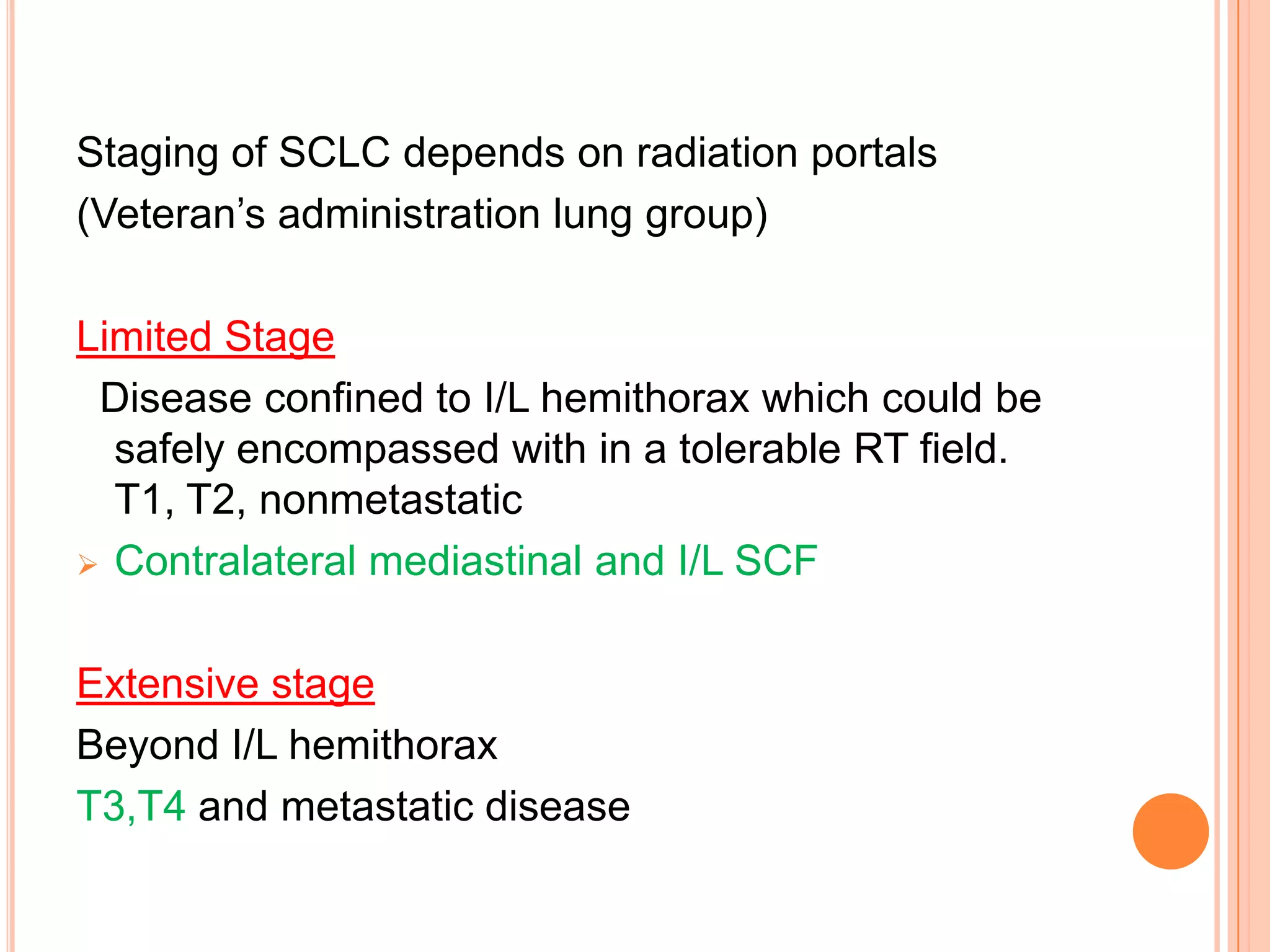 Role of radiation in small cell lung cancer | PPTX