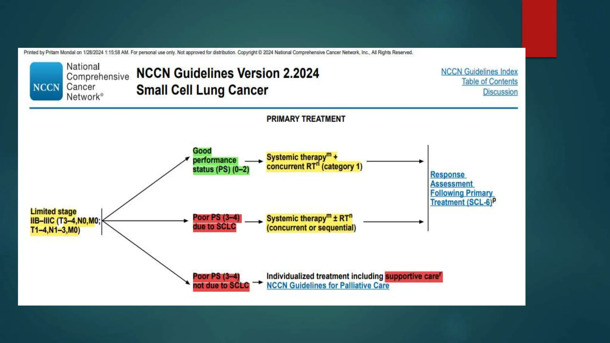 Small cell lung cancer staging and management | PPTX