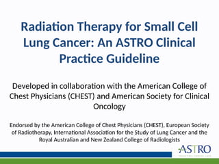 SCLCGLSlides.pptx RADIATION ONCOLOGY PPT | PPTX