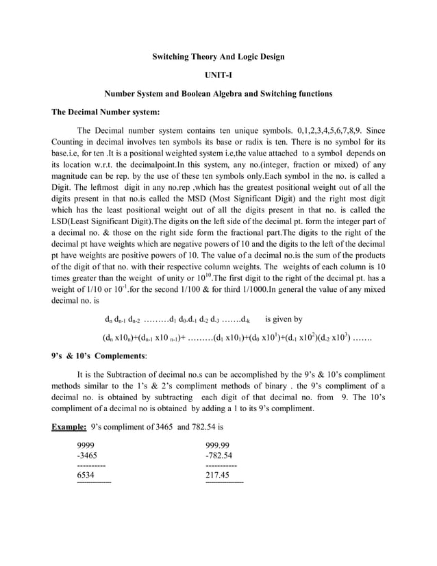 Switching circuits and logic design | PDF | Computing | Technology & Computing