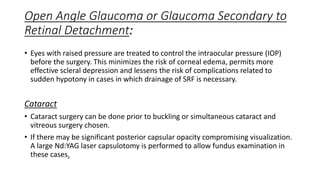 Scleral buckling for rhegmatogenous retinal detachment | PPTX