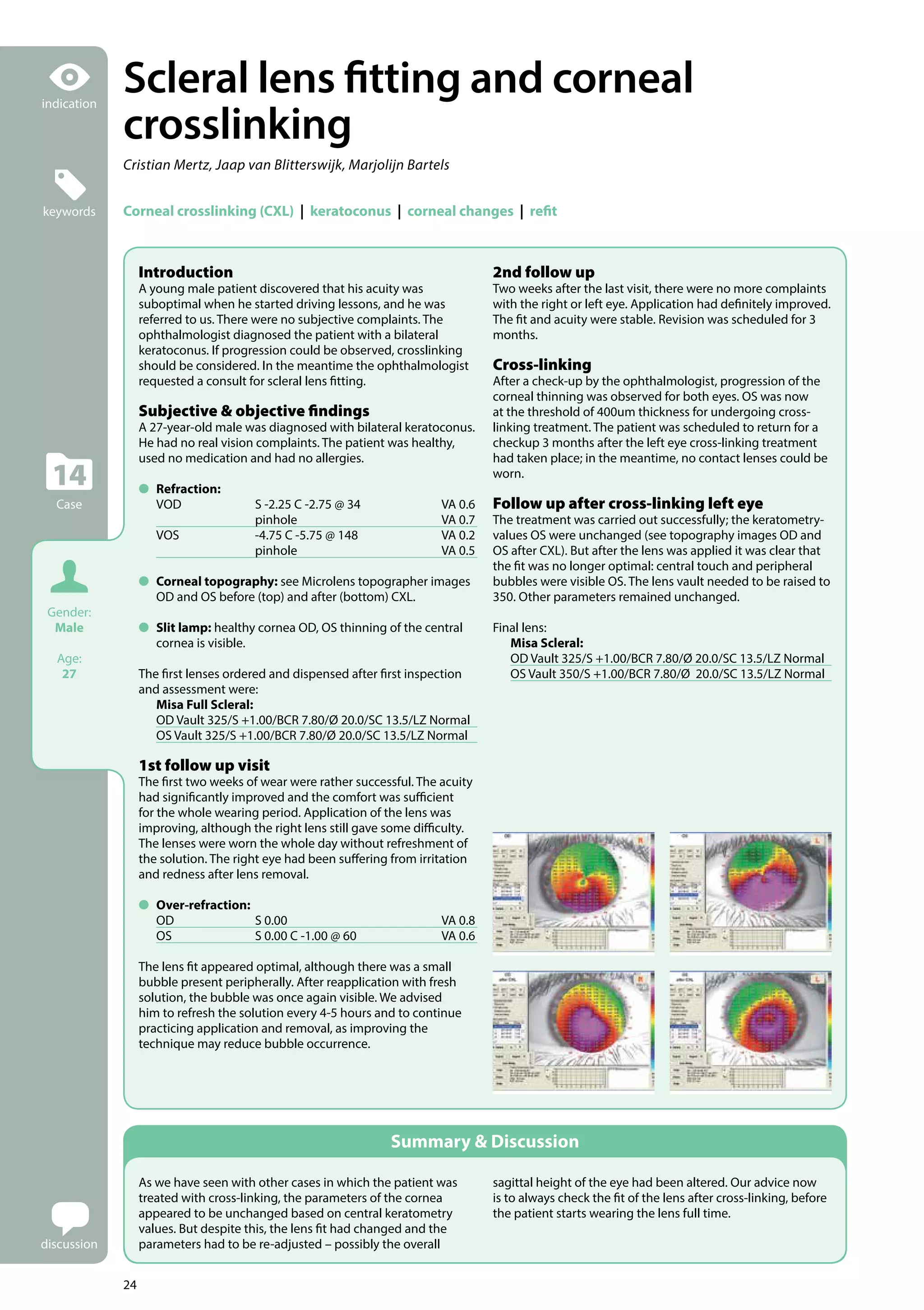 Scleral lens case report series beyond the corneal borders | PDF