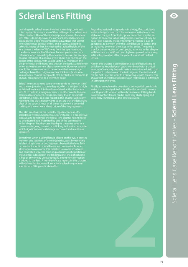 Scleral lens case report series beyond the corneal borders | PDF | Eye ...