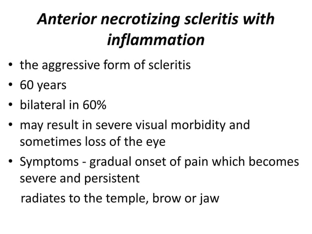 Scleritis | PPTX | Eye and Vision Conditions | Diseases and Conditions
