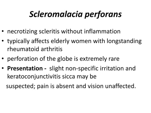 Scleritis | PPTX | Eye and Vision Conditions | Diseases and Conditions