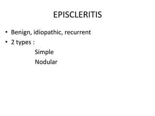 Scleritis | PPTX | Eye and Vision Conditions | Diseases and Conditions