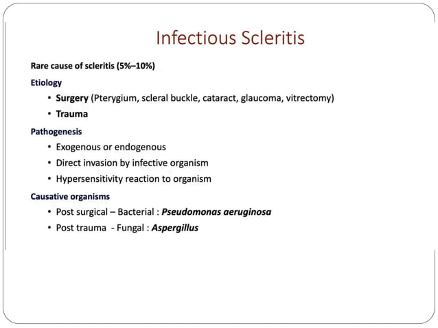 SCLERITIS- various presentations ,investigations and treatment ...