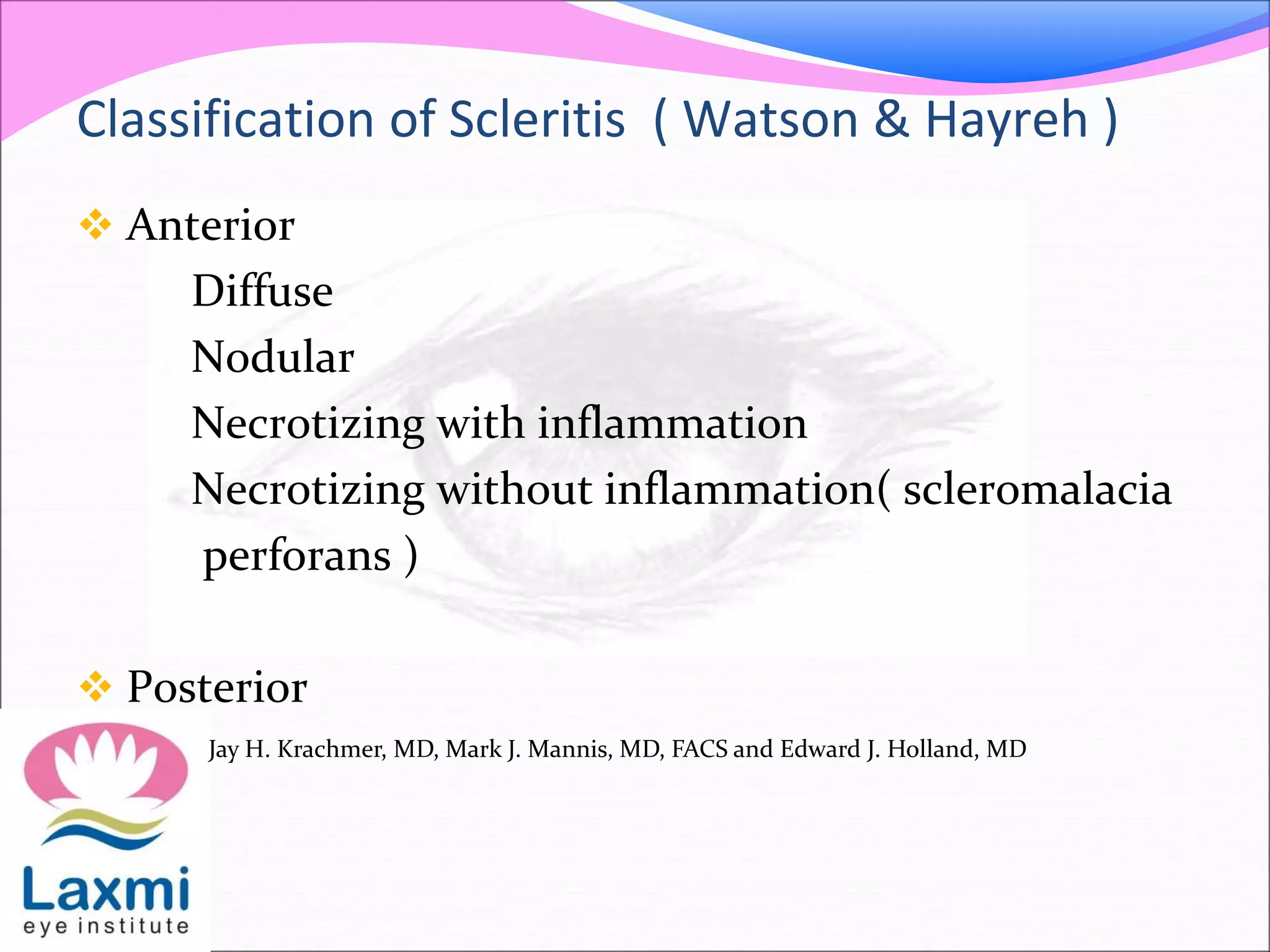 Scleritis a case presentation | PPTX