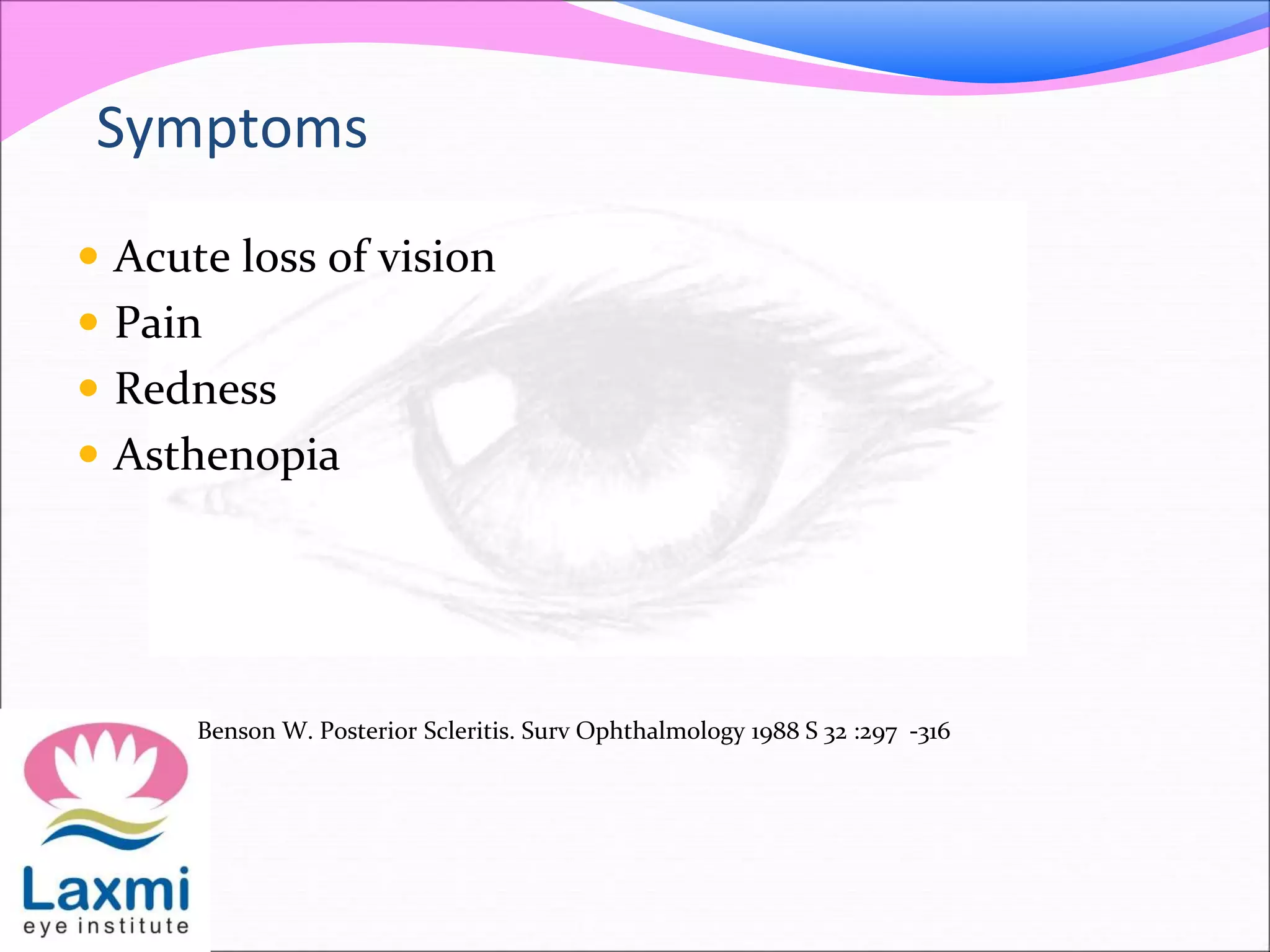 Scleritis a case presentation | PPTX