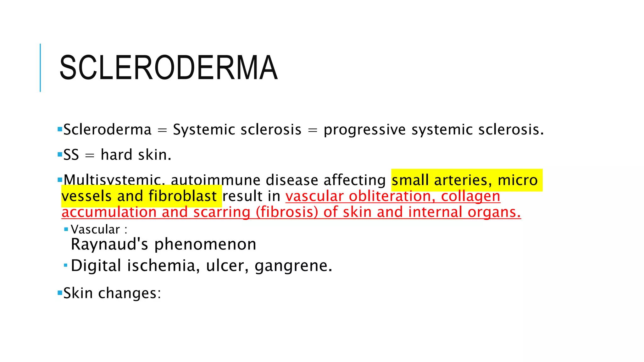 Scleroderma | PPTX | Lung and Respiratory Health | Diseases and Conditions