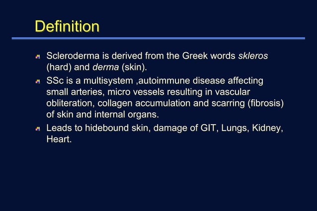 scleroderma disease - connective tissues | PPTX | Skin and Dermatology ...