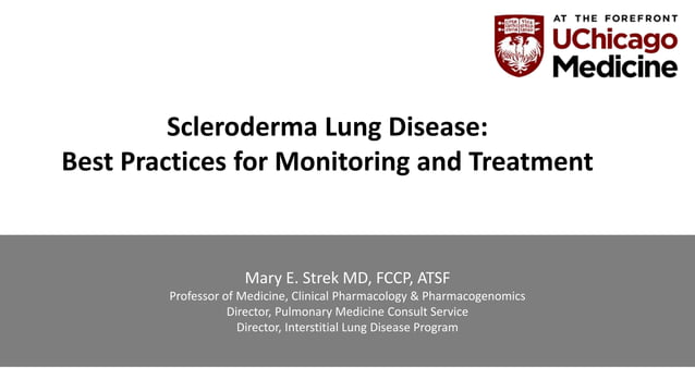 Scleroderma Lung Disease: Best Practices for Monitoring and Treatment ...