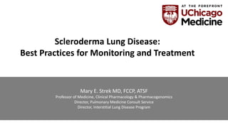Scleroderma Lung Disease: Best Practices for Monitoring and Treatment | PPT