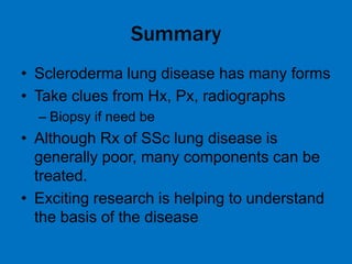 Scleroderma Interstitial Lung Diseases - What they are and what's new | PPT