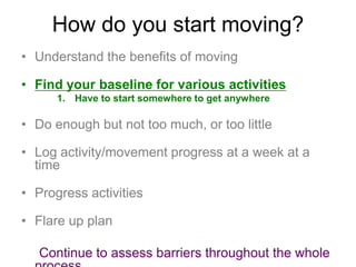"The Benefits of Pacing and Movements" by Katherine Lyttle PT, DPT | PPTX